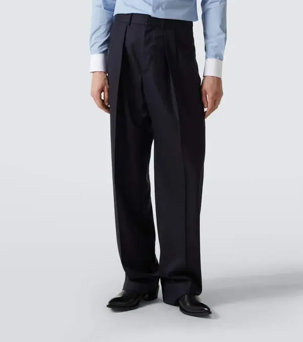 TOM FORD Pinstripe Wool Straight Pants