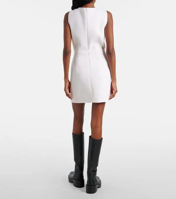 Prada Bow-detail Virgin Wool Minidress