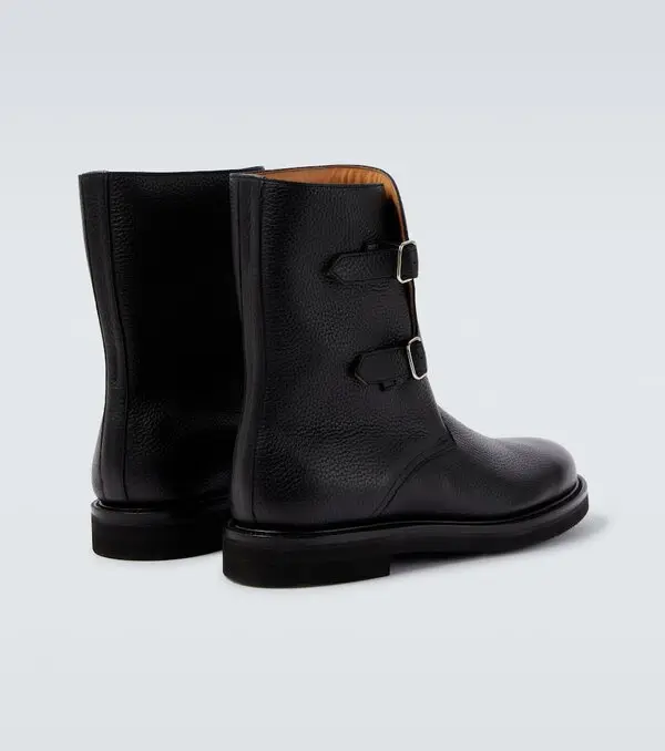 Auralee Leather Biker Boots