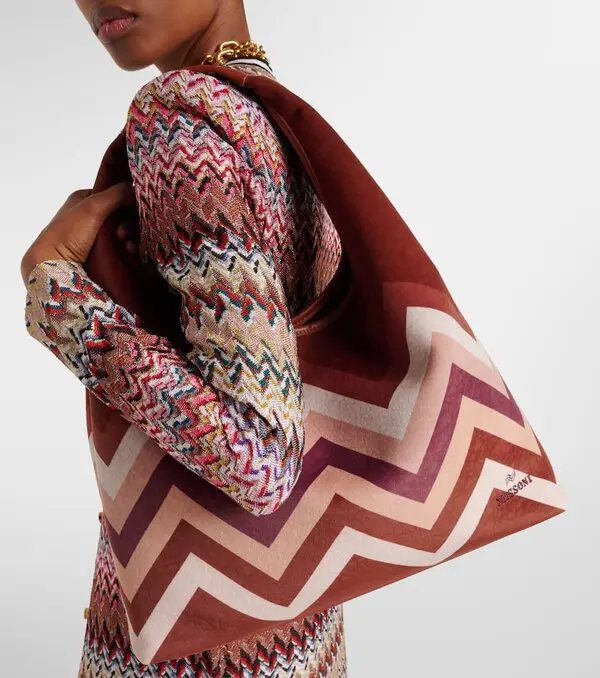 Missoni Large Zigzag Leather Tote Bag