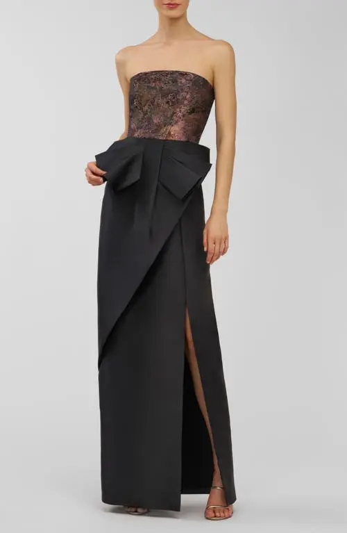 KAY UNGER Vanessa Strapless Column Gown