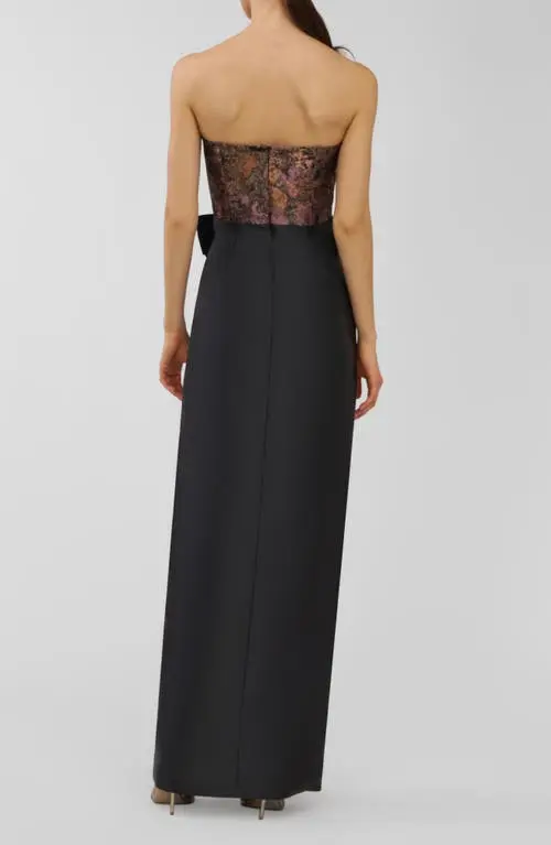 KAY UNGER Vanessa Strapless Column Gown