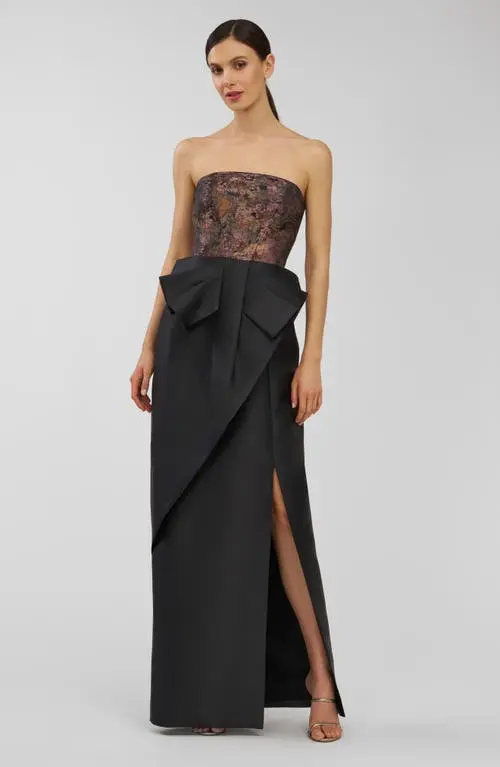 KAY UNGER Vanessa Strapless Column Gown