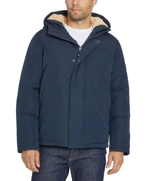 IZOD Fleece Lined Expedition Parka Jacket - Navy