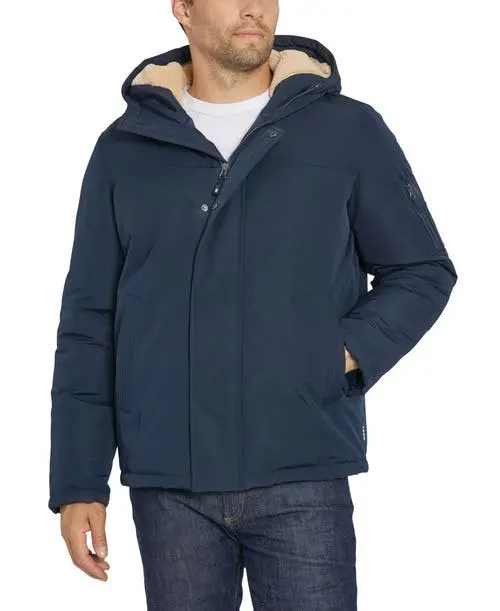 IZOD Fleece Lined Expedition Parka Jacket - Navy