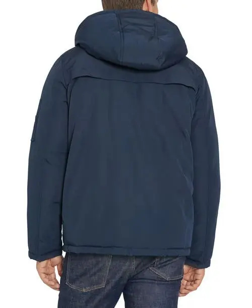 IZOD Fleece Lined Expedition Parka Jacket - Navy