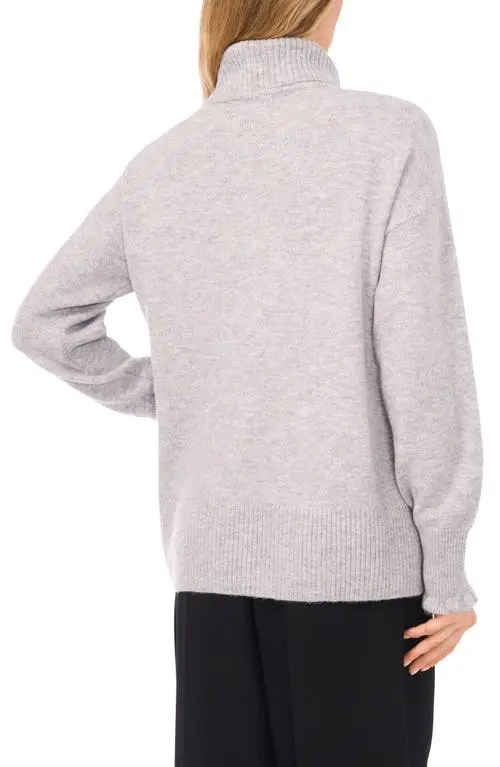 CECE DUPRAZ Bow Detail Turtleneck Sweater - Light Heather Grey
