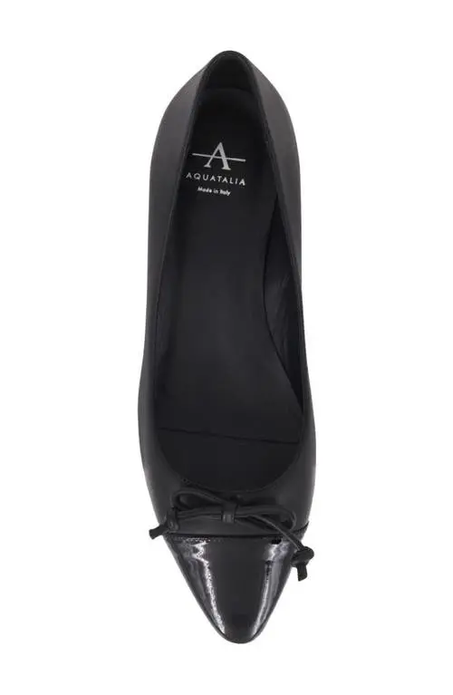 Aquatalia Palica Weatherproof Leather Pumps - Black/black Nappa
