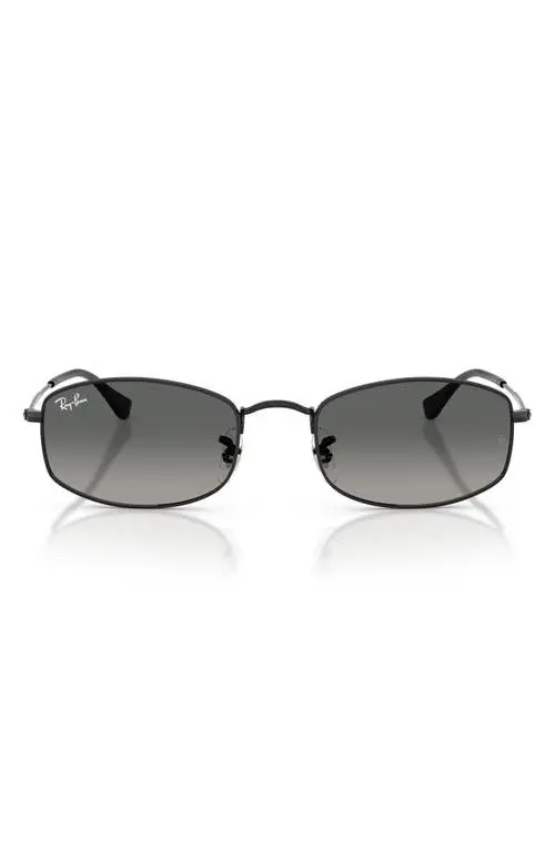 Ray-ban 55mm Irregular Sunglasses - Black/gradient Grey