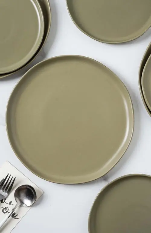 STONE + LAIN Tom Stoneware 4-piece Dinner Plate Set