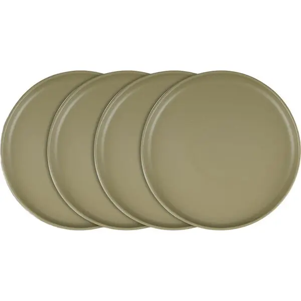 STONE + LAIN Tom Stoneware 4-piece Salad Plate Set - Olive