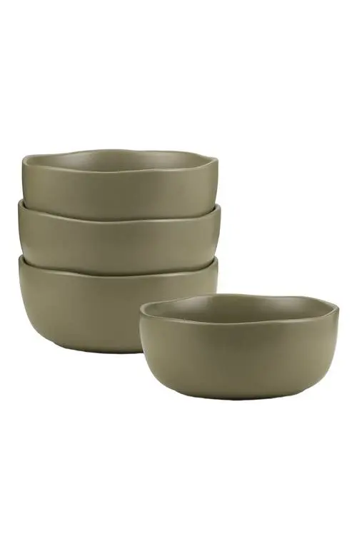 STONE + LAIN Tom Stoneware 4-piece Bowl Set - Olive
