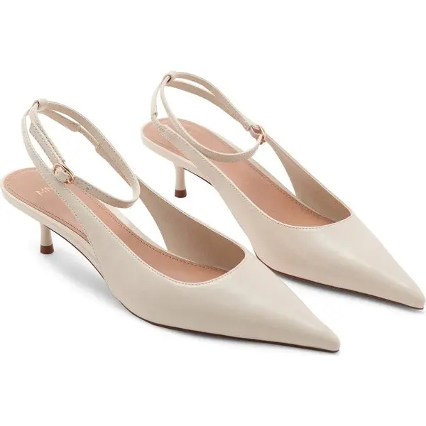 Mango Ankle Strap Pointed Toe Pumps