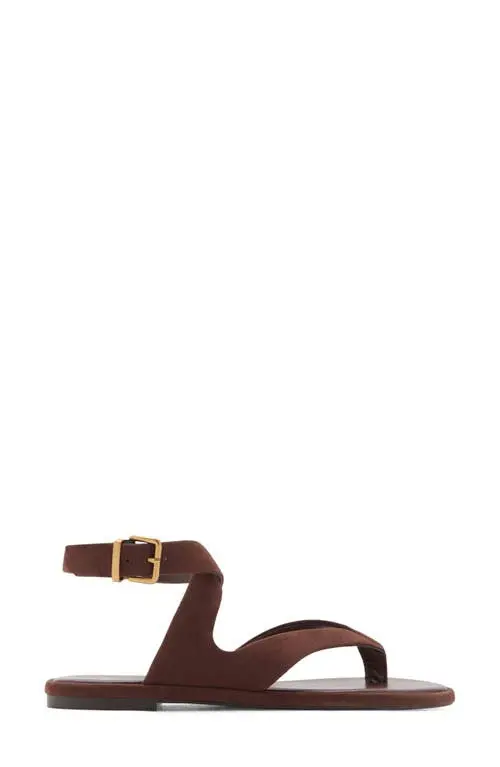 Mango Ankle Strap Sandal - Chocolate