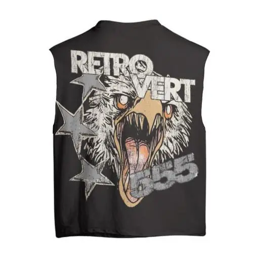 RETROVERT Falcon Skull Tee Cutoff