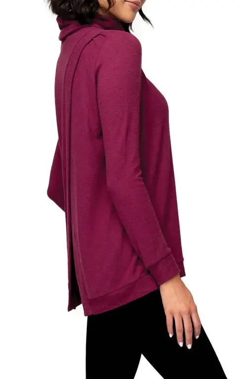 GIBSONLOOK Crossover Back Tunic Sweater - Port