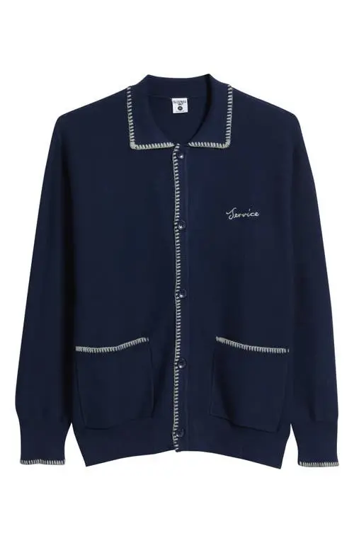 SERVICE WORKS Blanket Stitch Cotton Cardigan