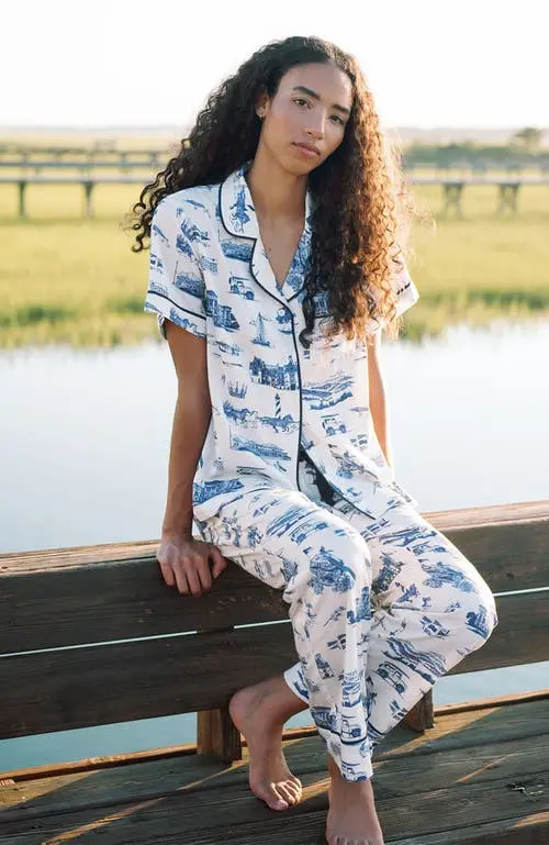 KATIE KIME Nc Toile Pant Set - Navy