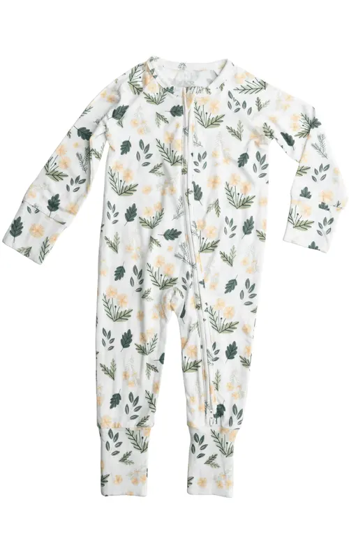 KINDRED BRAVELY Zip-up Pajamas - Honey Dandelion