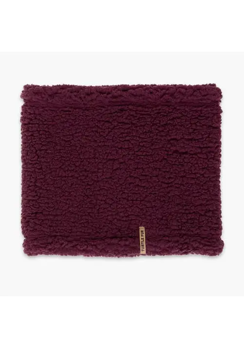 Turtle Fur High Pile Fleece Neck Warmer - Blk Cherry