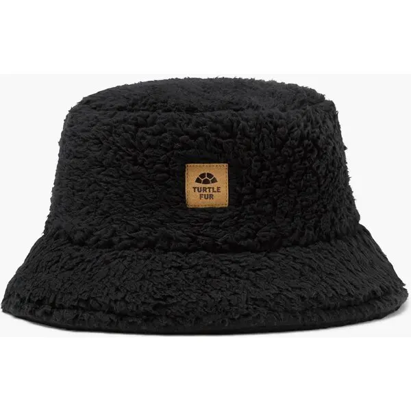 Turtle Fur Stomp Fleece Bucket Hat - Black