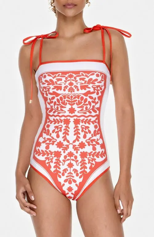 JESSIE ZHAO NEW YORK Crossing Reversible One-piece Swimsuit - Red