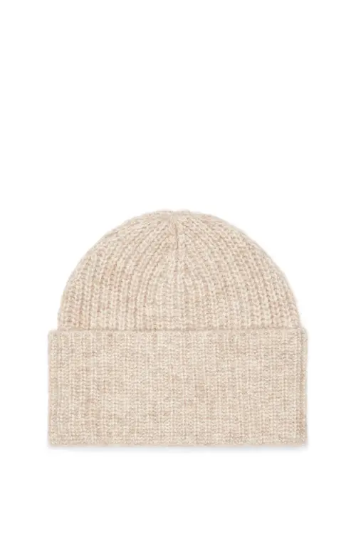 Brunello Cucinelli Rib Knit Beanie - Sand