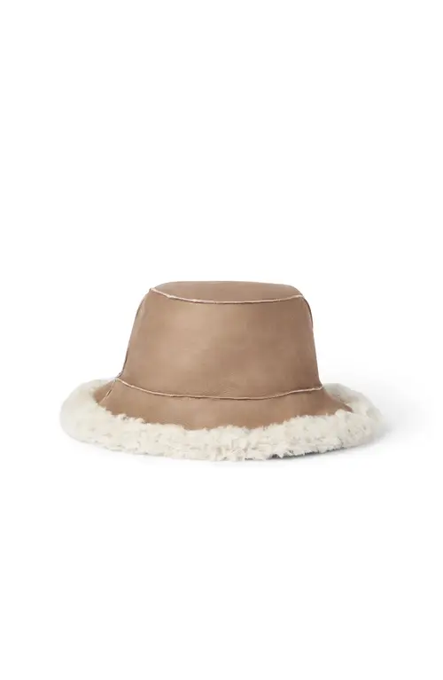 Brunello Cucinelli Shearling Bucket Hat - Hazelnut
