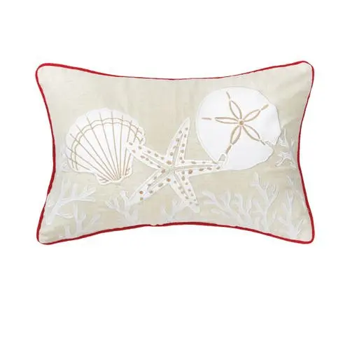 C&F HOME Sanddollar Coral Pillow - Red