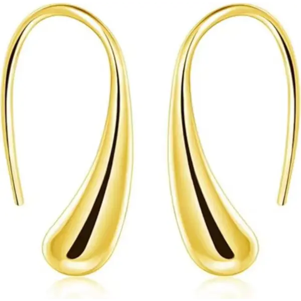 HOLLYWOOD SENSATION Teardrop Dome Earrings - Gold
