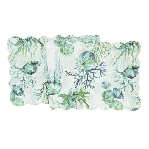 C&F HOME Shorecrest Table Runner - Green