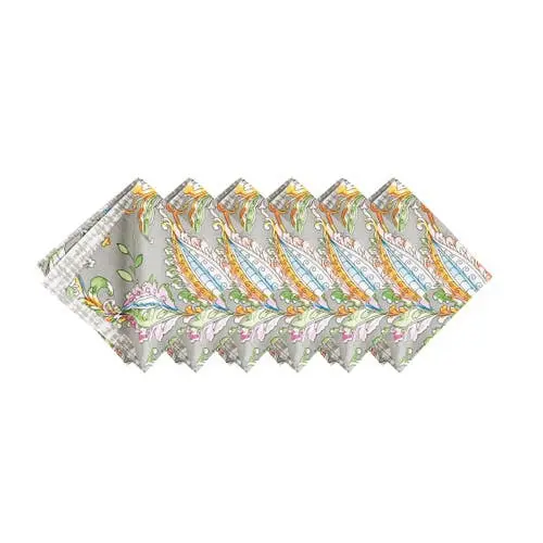 C&F HOME Frey Reversible Colorful Paisley Cloth Napkin Set Of 6