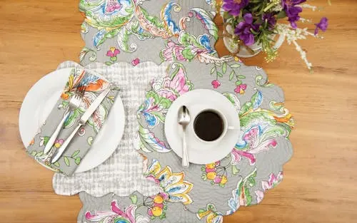 C&F HOME Frey Reversible Colorful Paisley Cloth Napkin Set Of 6