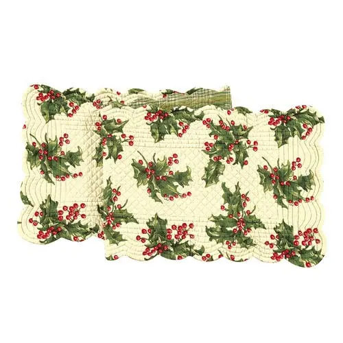 C&F HOME Holly Cotton Quilted Table Runner