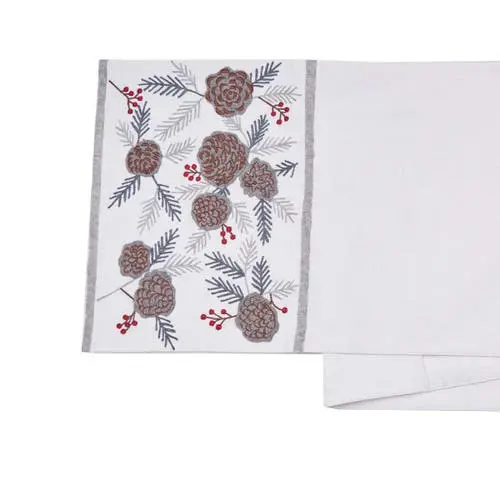 C&F HOME Pinecone & Berries Table Runner