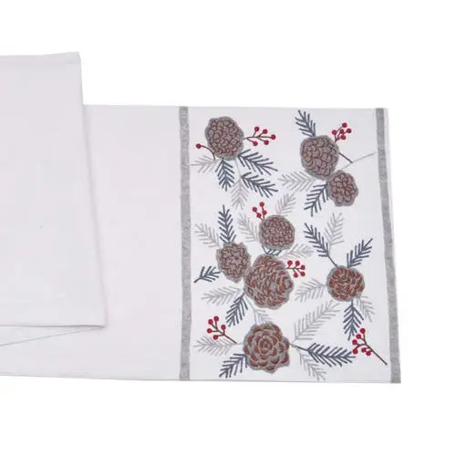 C&F HOME Pinecone & Berries Table Runner
