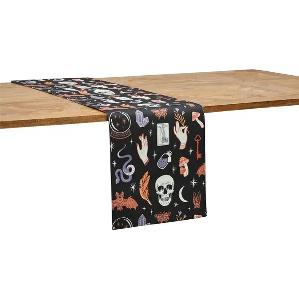 C&F HOME Halloween Magic Decorative 100% Cotton Table Runner 14" X 72 - Purple