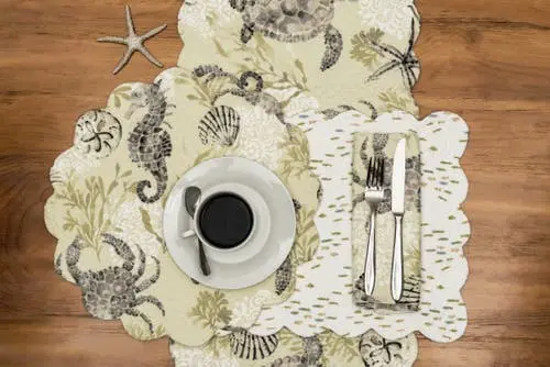 C&F HOME Cannon Beach Dining Table Runner