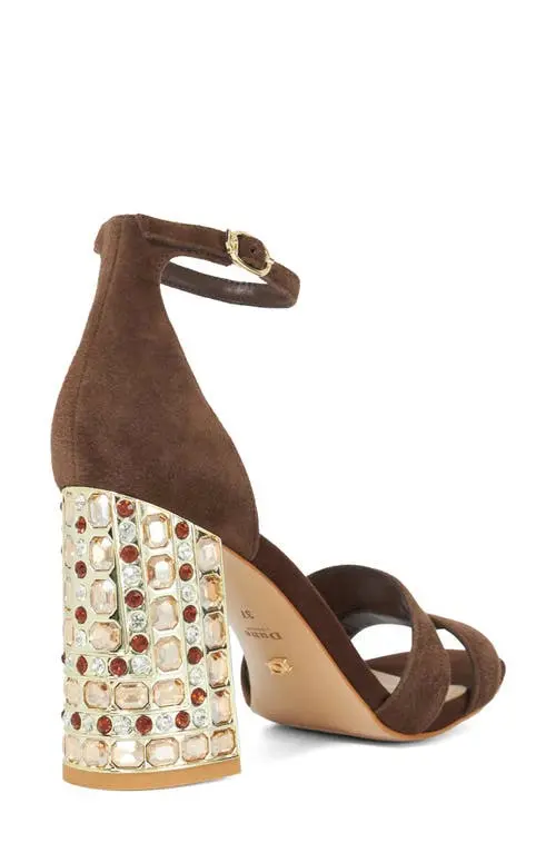 Dune London Majestical Ankle Strap Sandal - Brown