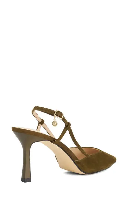 Dune London Pointed Toe Slingback Pump - Green
