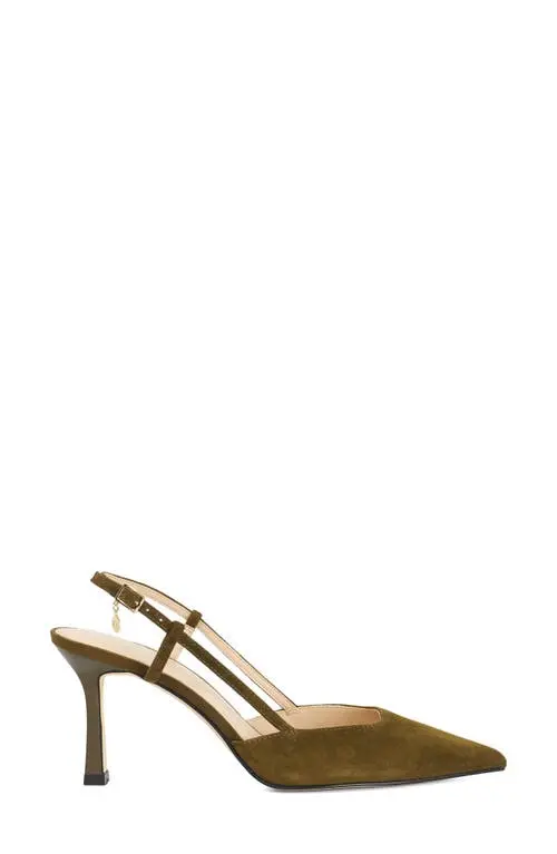 Dune London Pointed Toe Slingback Pump - Green