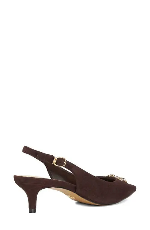 Dune London Pointed Toe Slingback Pump - Brown