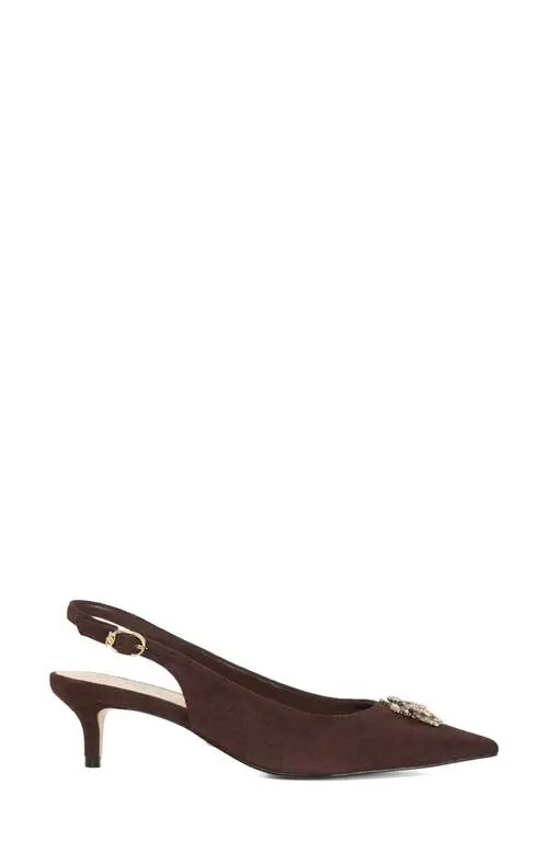 Dune London Pointed Toe Slingback Pump - Brown