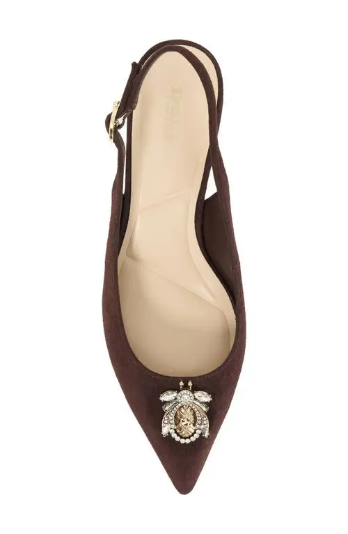 Dune London Pointed Toe Slingback Pump - Brown