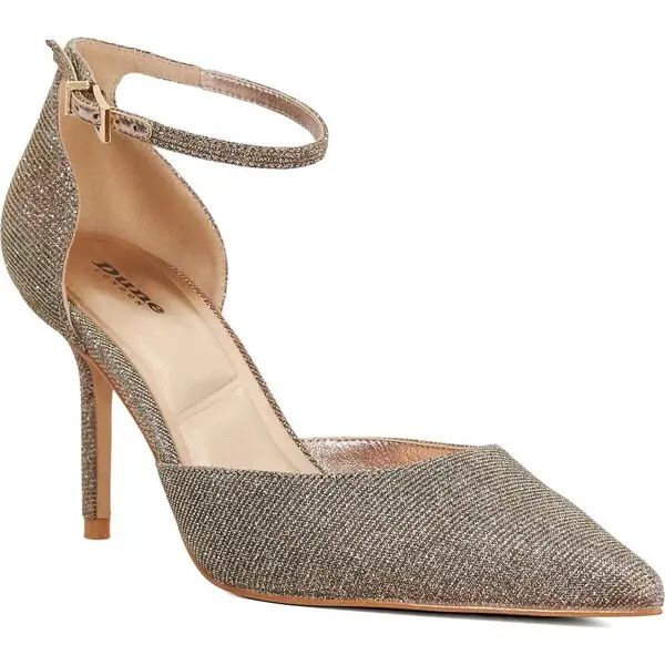 Dune London Calmness Ankle Strap Pumps - Bronze
