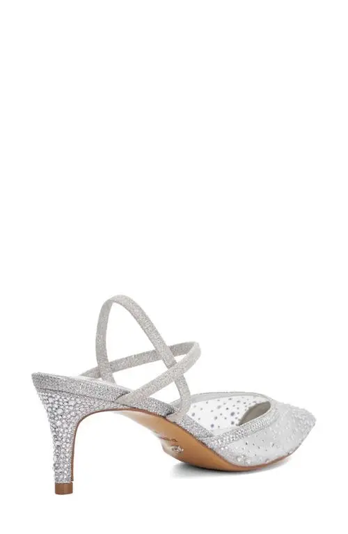 Dune London Charismatic Ankle Strap Pump - Silver