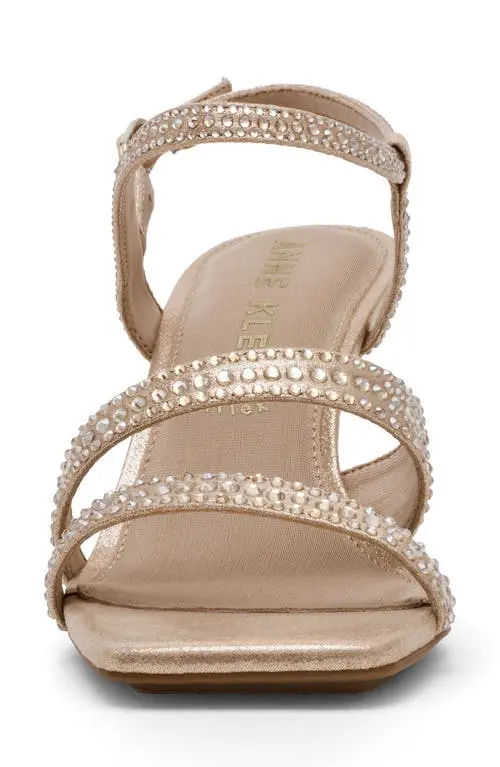 Anne Klein Embellished Slingback Sandal - Platinum Crystal