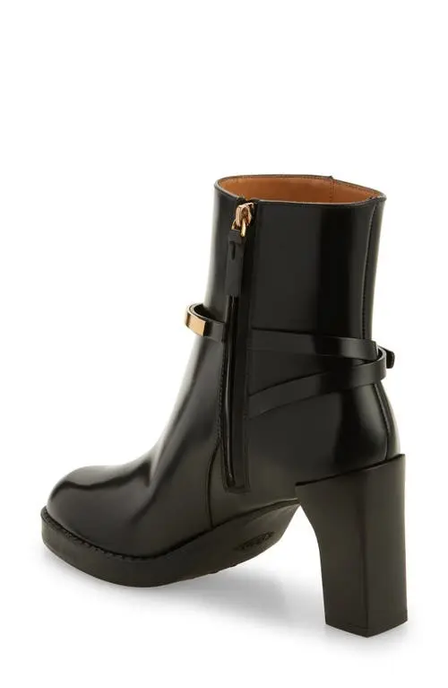TOD'S Bar Block Heel Ankle Boots
