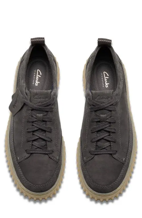 Clarks Torhill Nubuck Sneaker - Dark Grey Nubuck