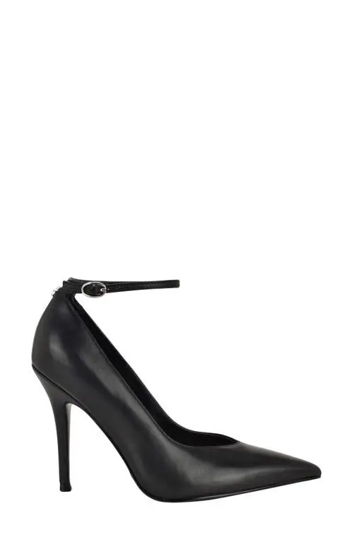 Guess Pointed Toe Ankle Strap Pumps - Black